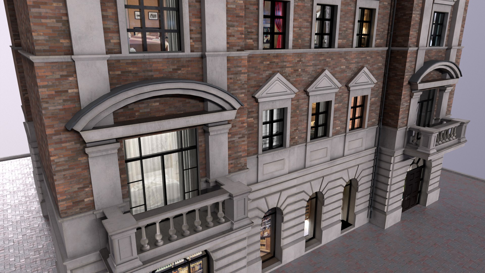 City Street House Bilding 3D Model - TurboSquid 1994382