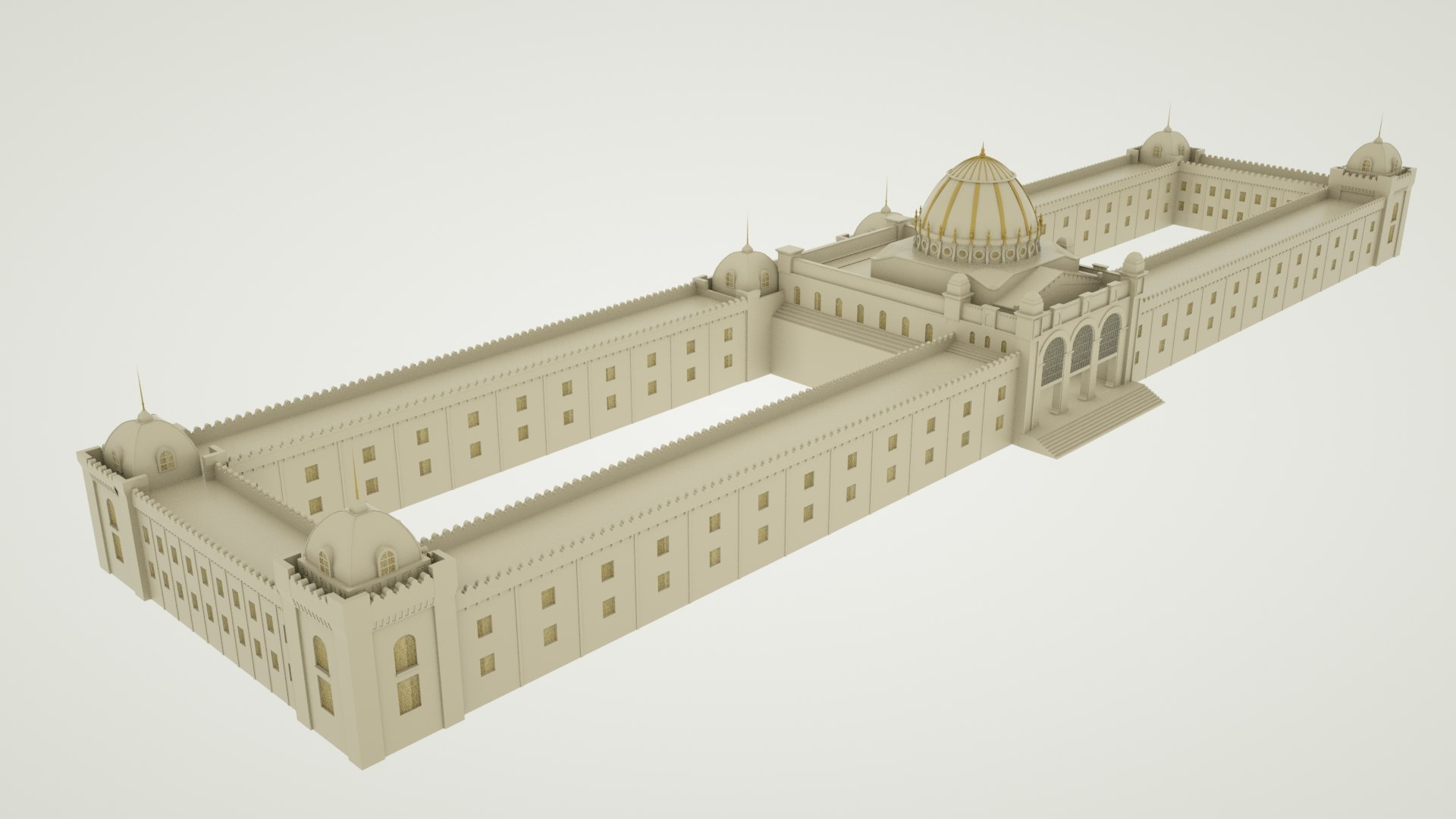 3d historical building