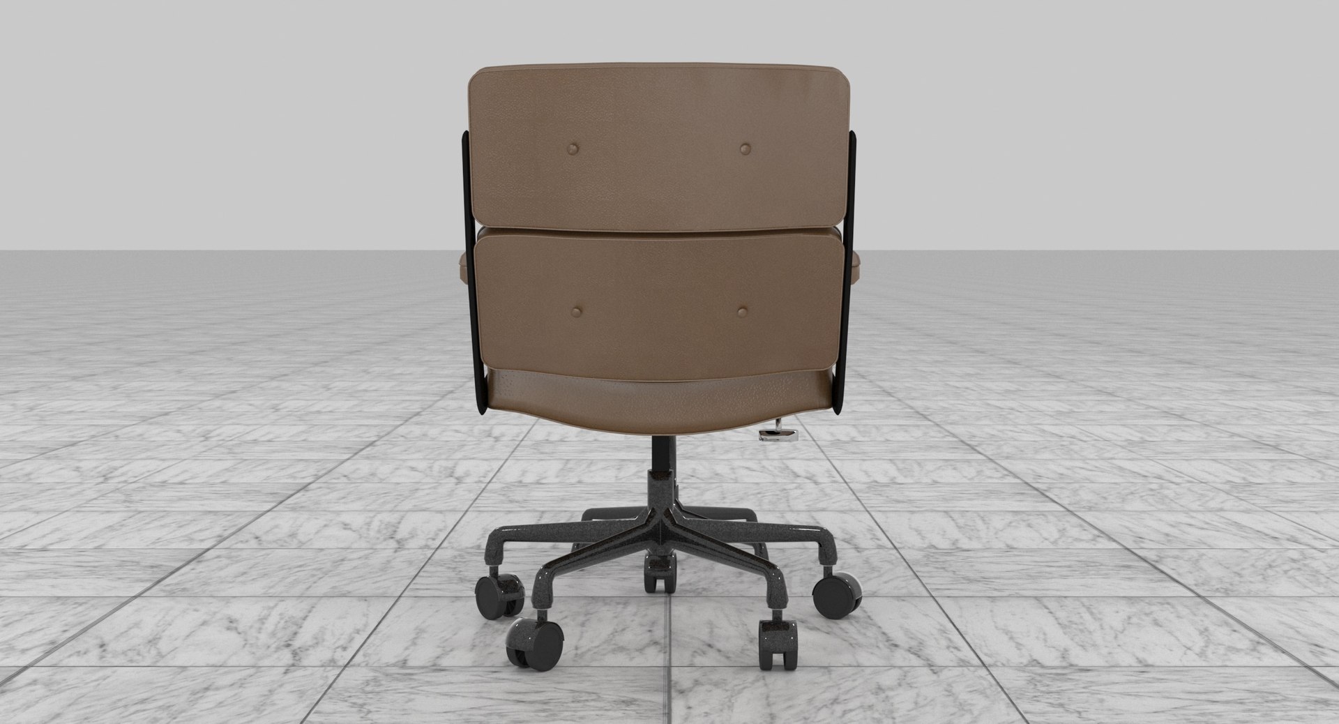 Eames Executive Chair Black Frame Dark Metal Brown Leather And Ottoman By Herman Miller Model ...