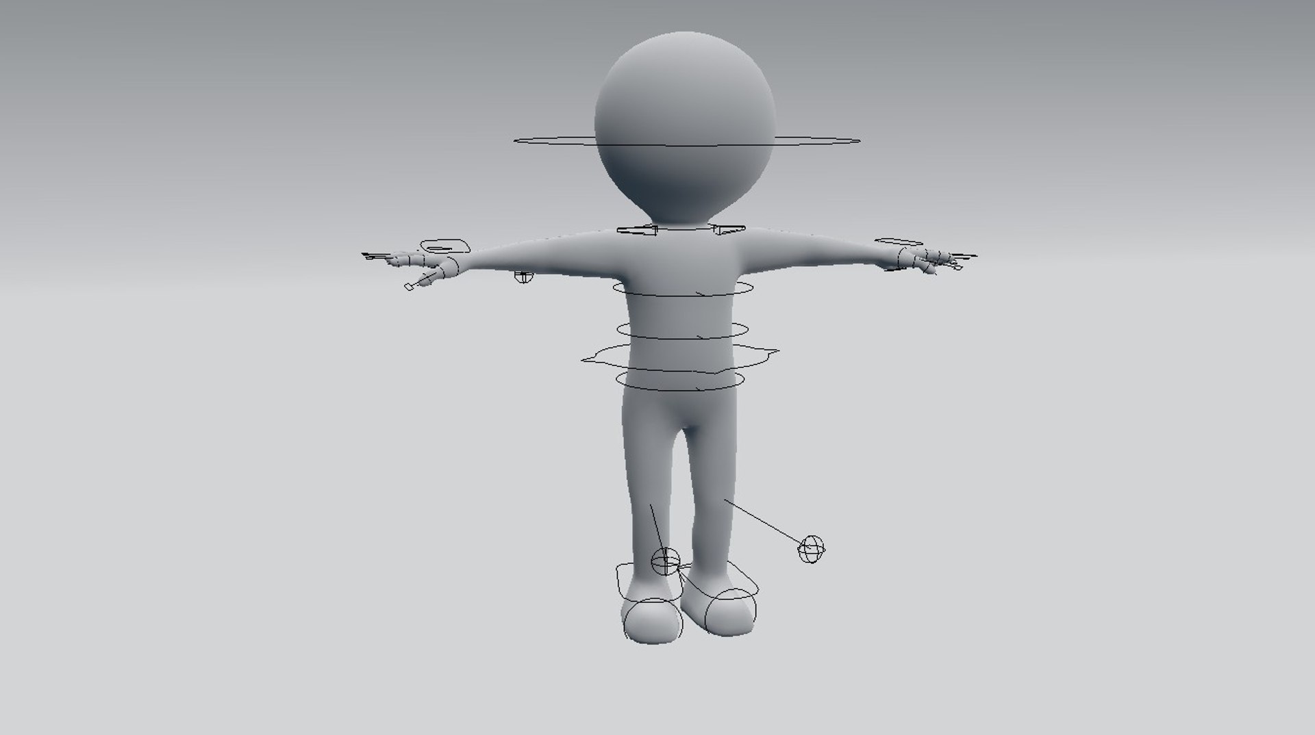 3d Fully Rigged Stickman Character Animation