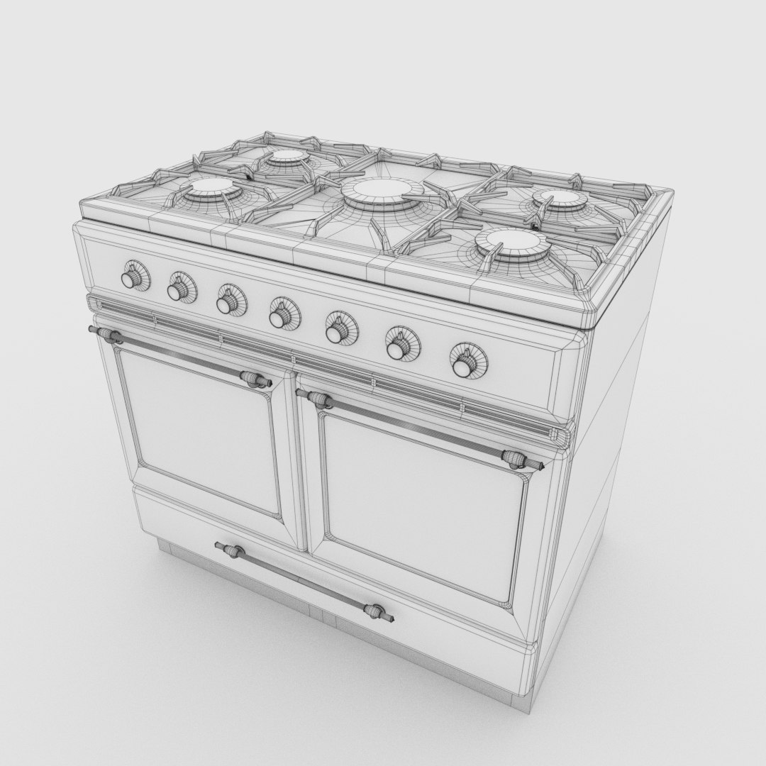 Gas Cooker 3D Model - TurboSquid 1469454