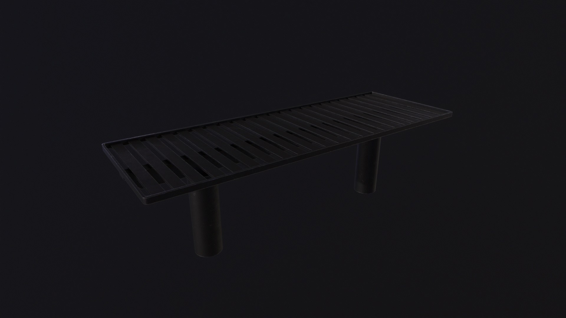 3D Metal Modern Bench - TurboSquid 2160063