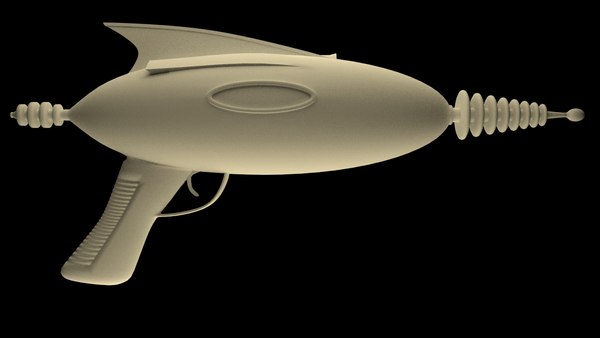 retro laser gun 3d model