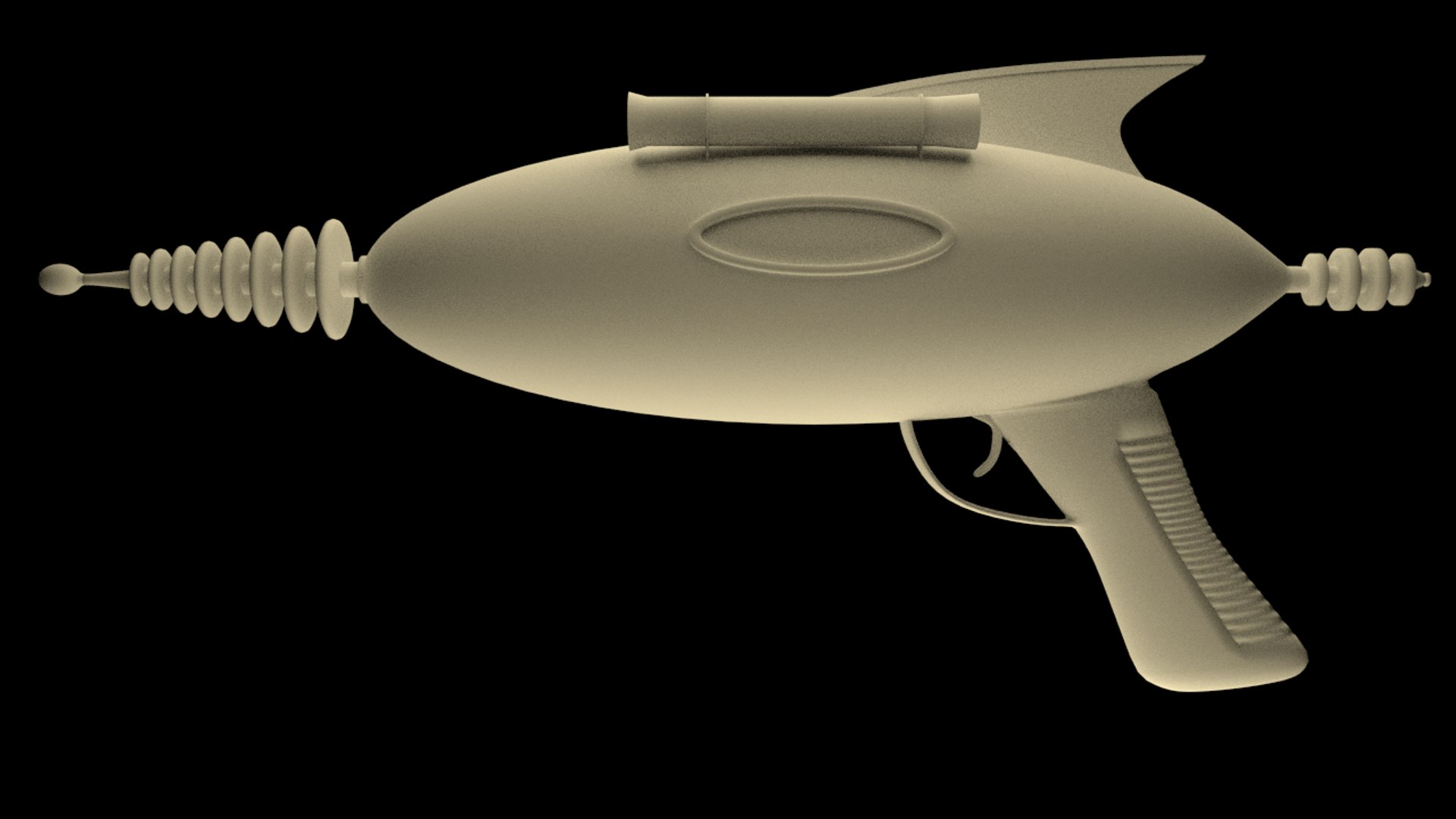 Retro Laser Gun 3d Model