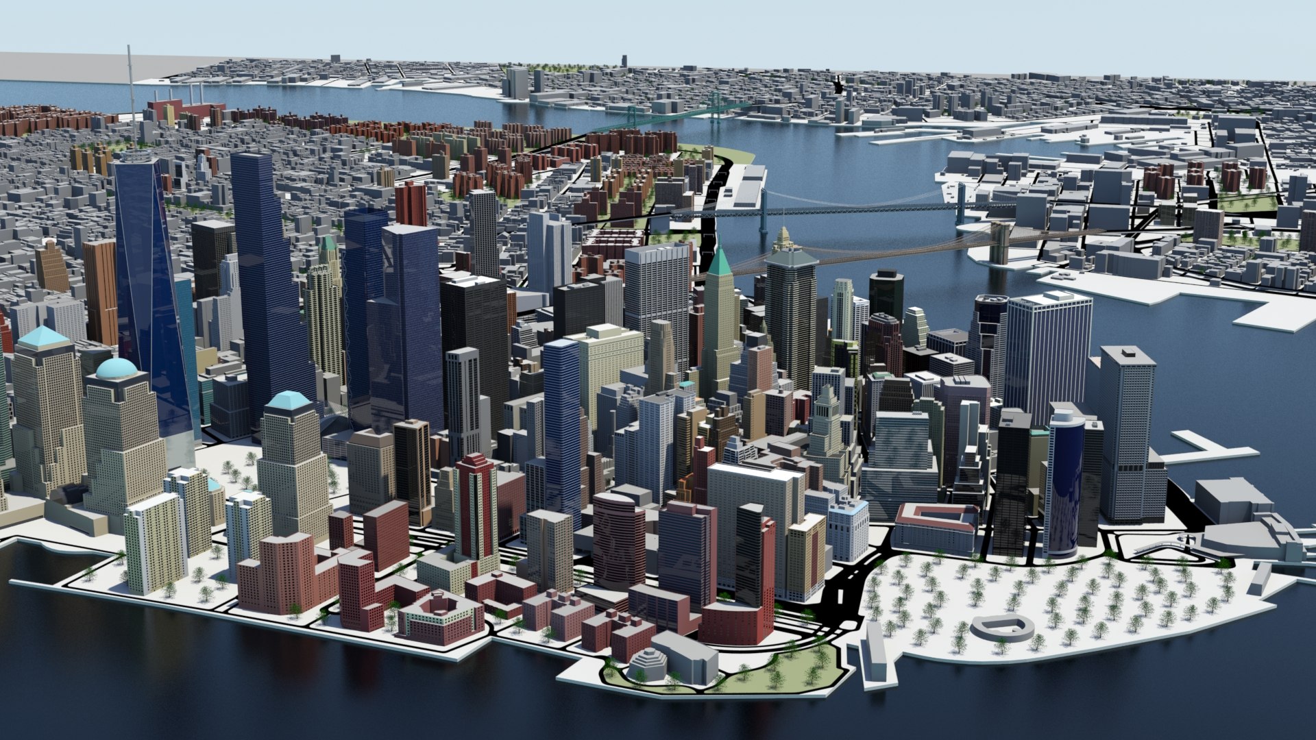 3D Model City New York - TurboSquid 1157501