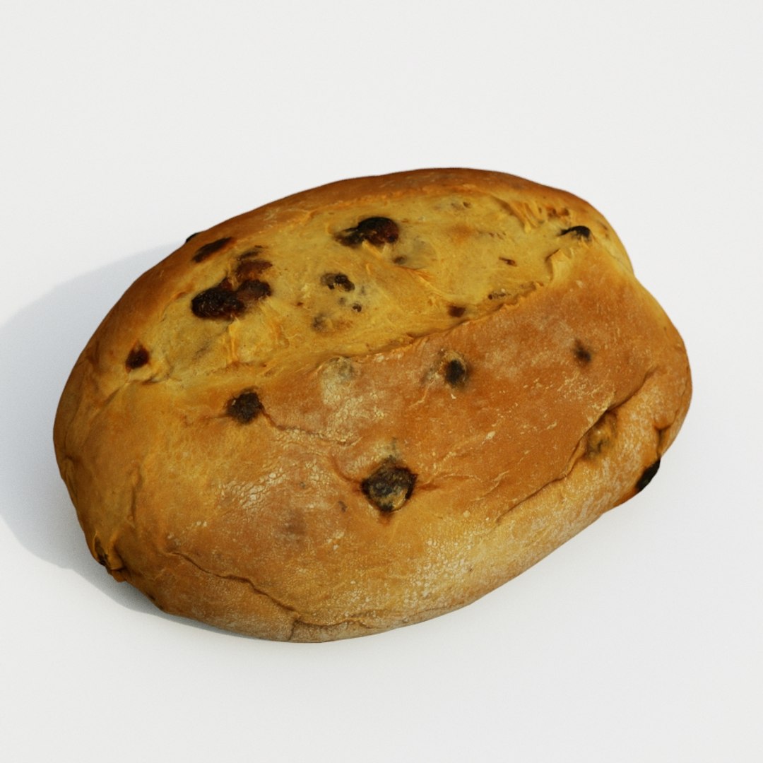 Currant loaf bread 3D model - TurboSquid 1350309