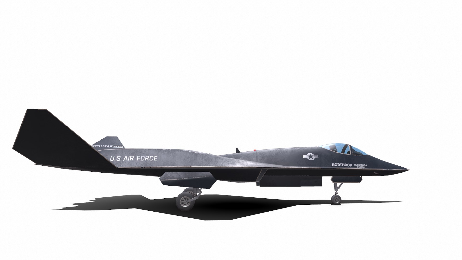 3D Model Northrop YF-23 Low-poly PBR - TurboSquid 2165366