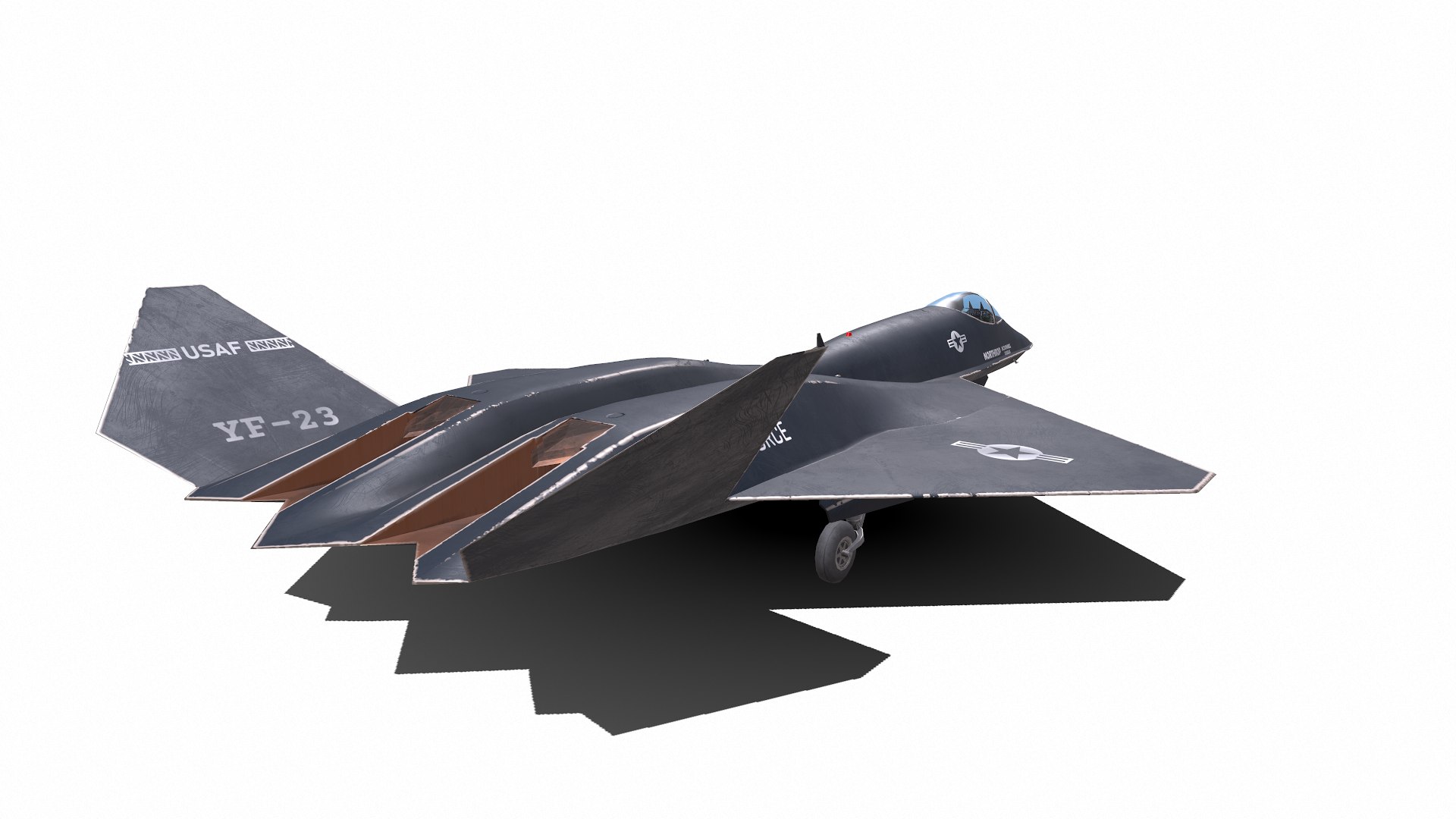 3D Model Northrop YF-23 Low-poly PBR - TurboSquid 2165366