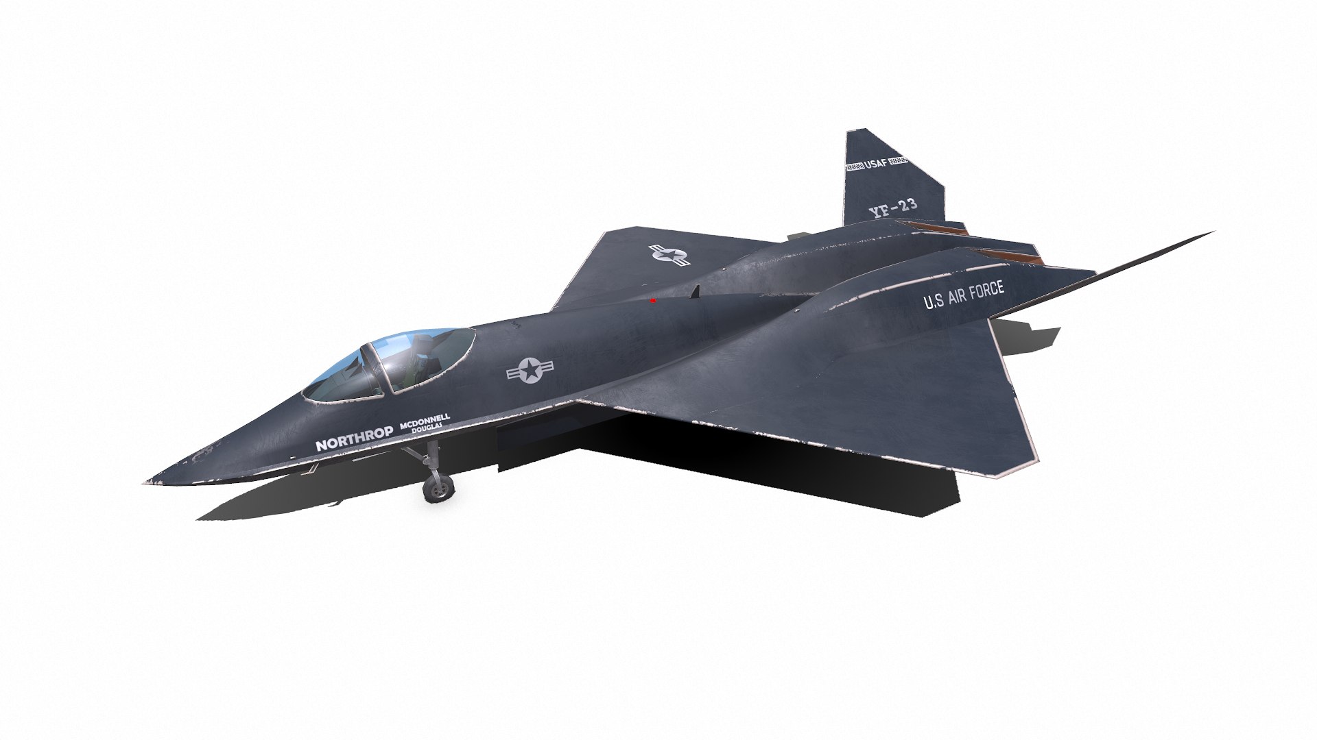 3D Model Northrop YF-23 Low-poly PBR - TurboSquid 2165366