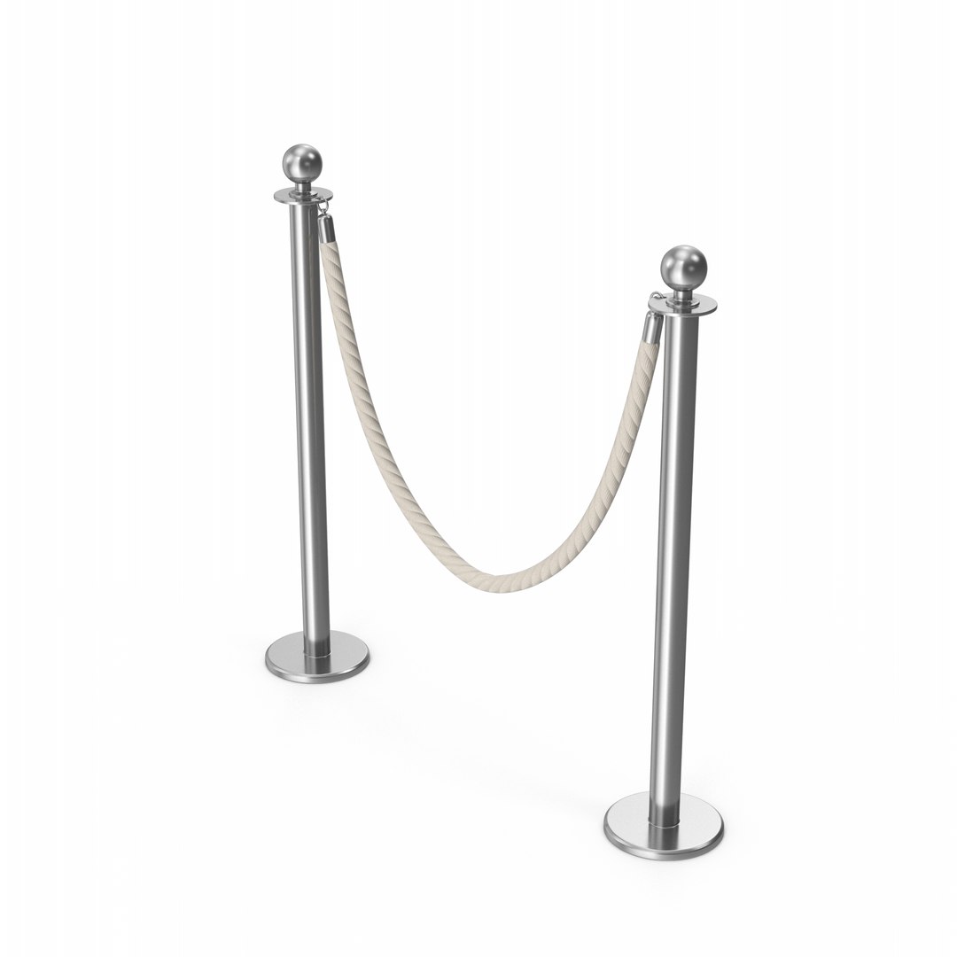 3D Rope Stanchion Model - TurboSquid 2196812