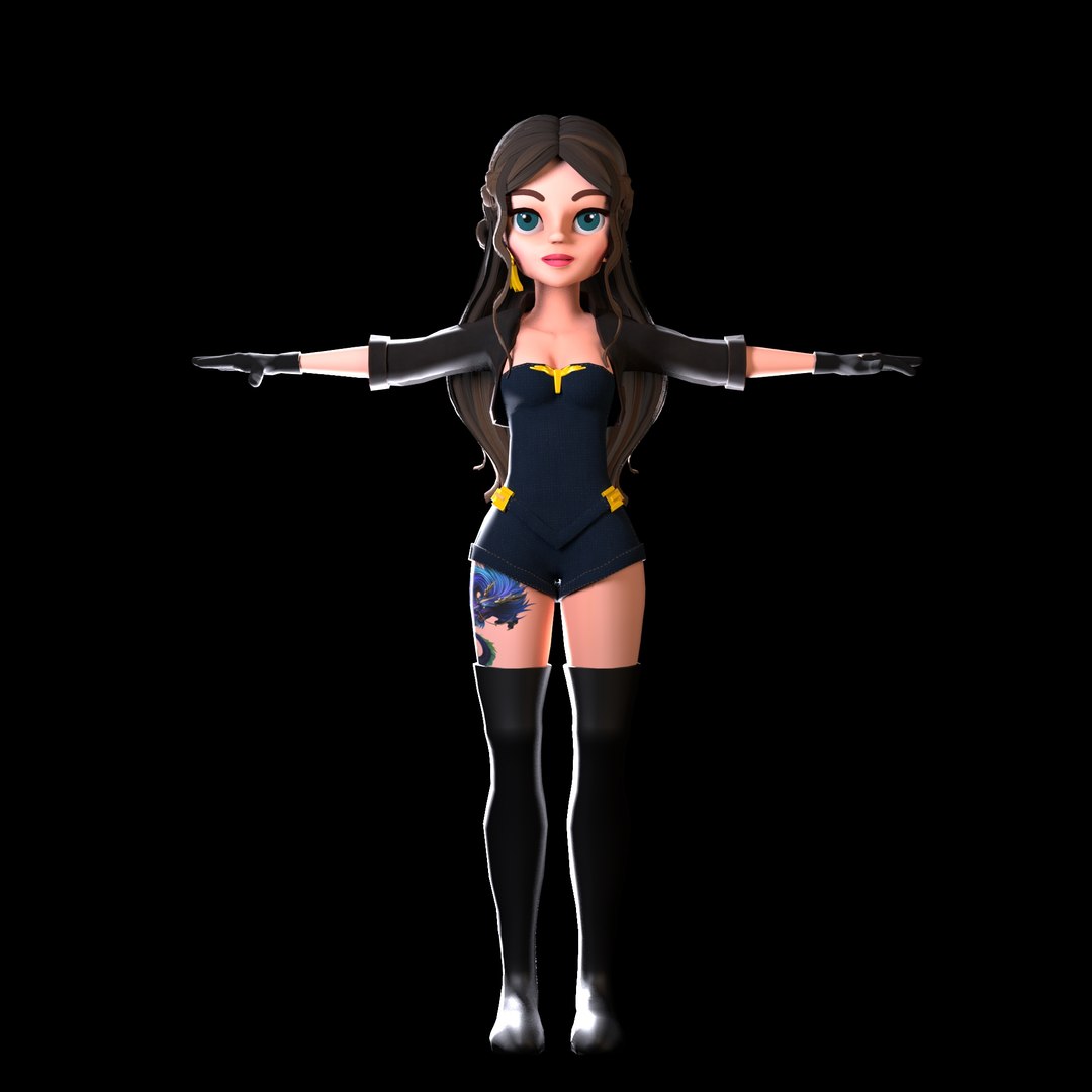 3D Model Female Character Rig - TurboSquid 2289198
