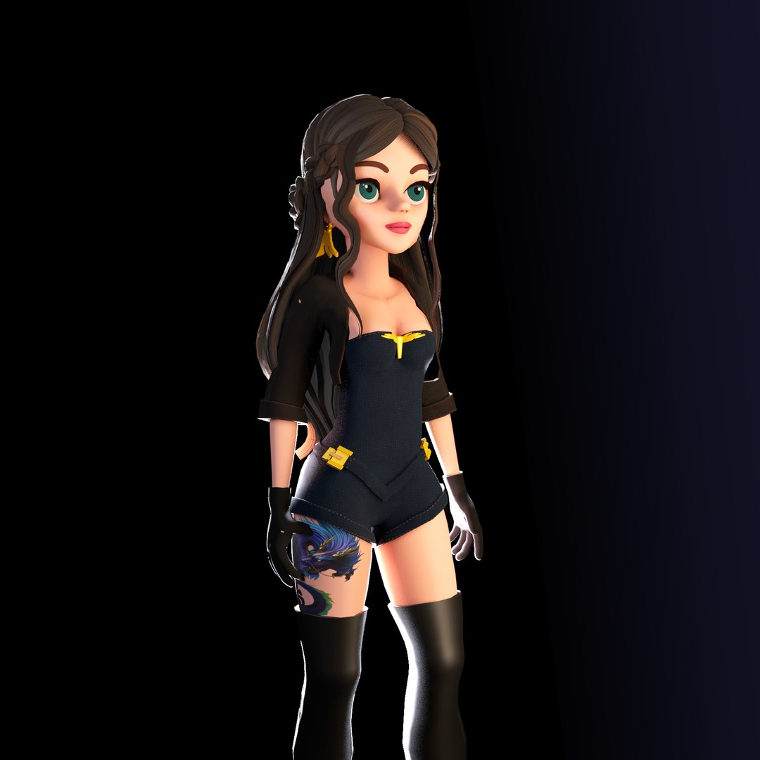 3D Model Female Character Rig - TurboSquid 2289198