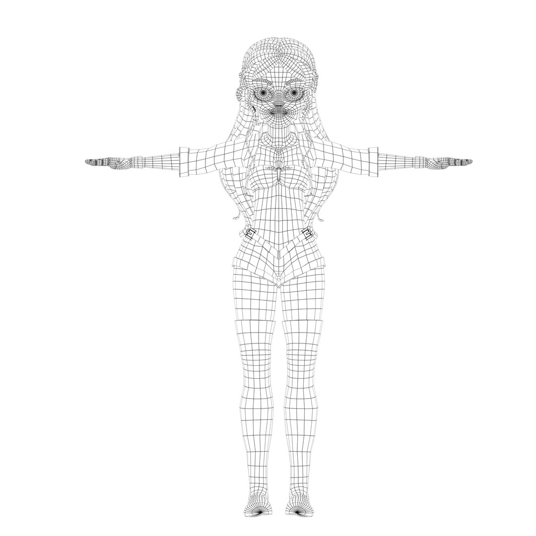 3D Model Female Character Rig - TurboSquid 2289198