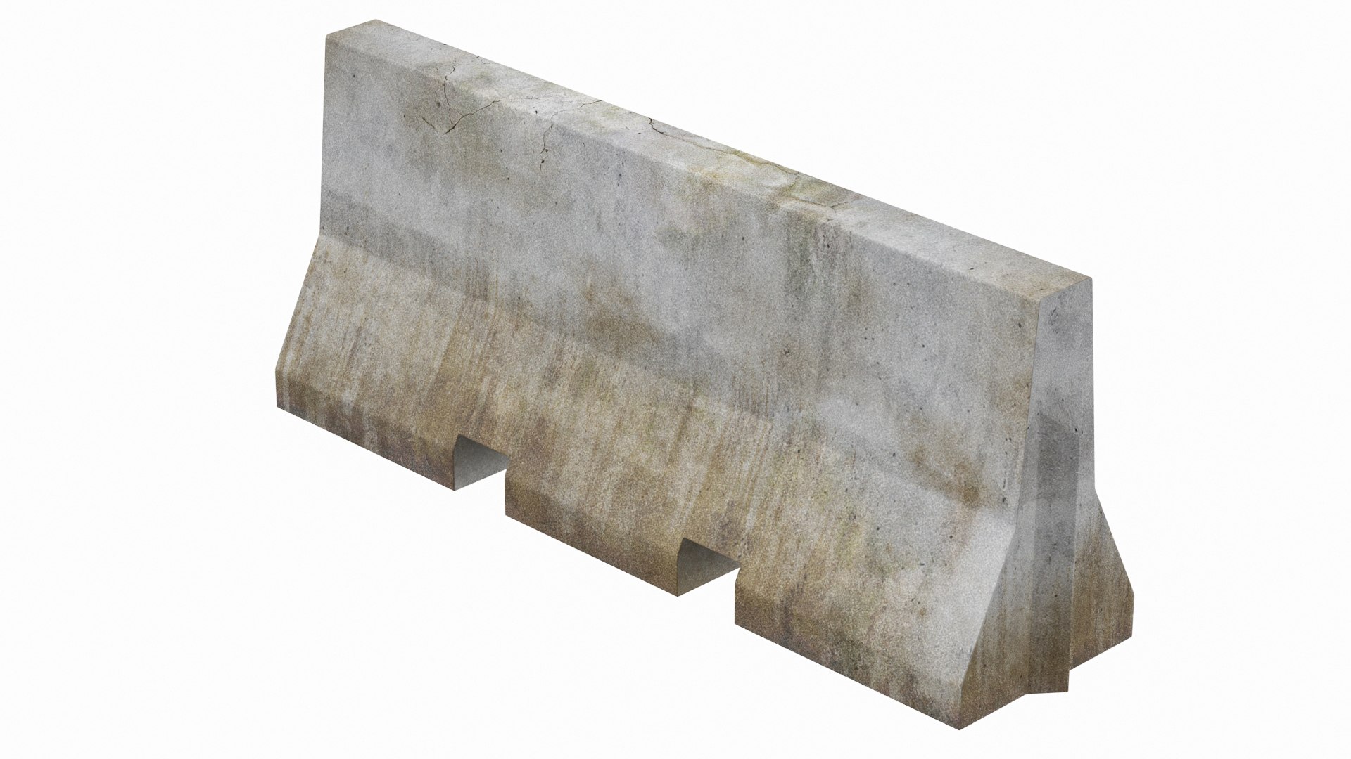 Concrete Traffic Barrier 03 3D Model - TurboSquid 2069956