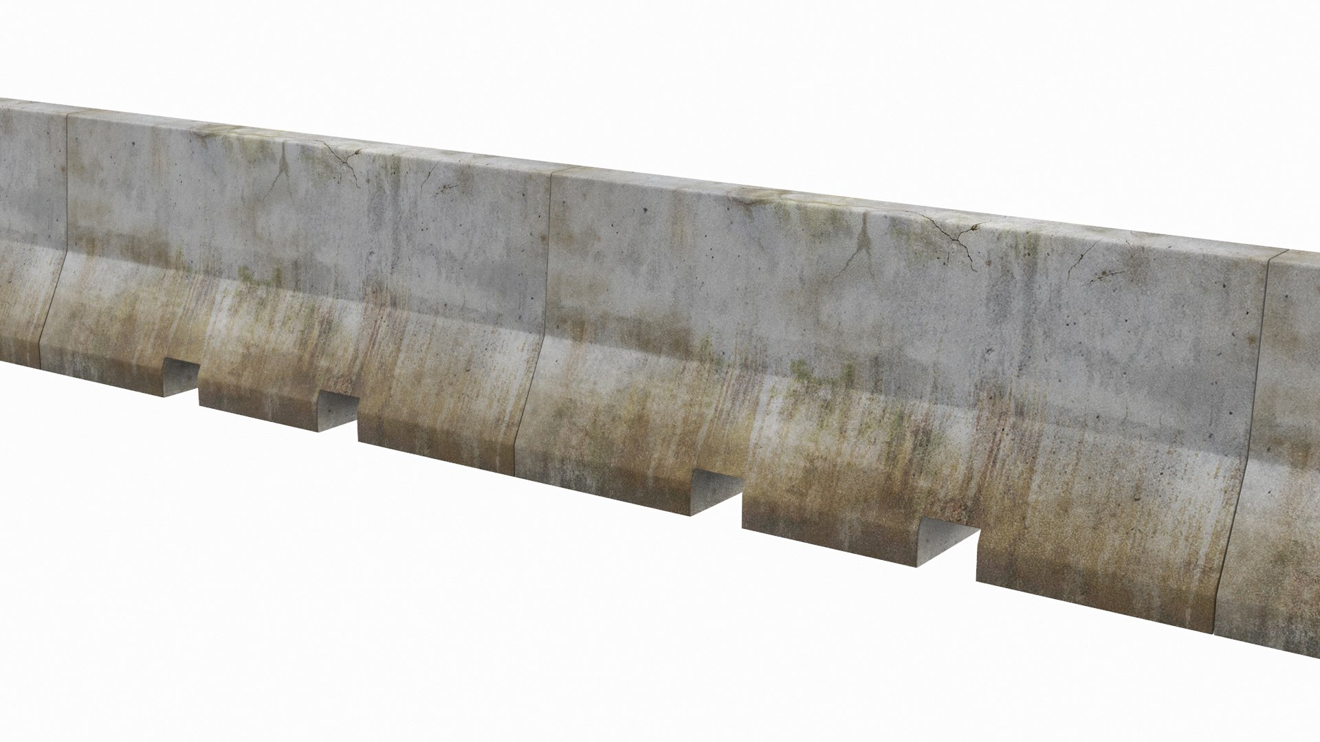 Concrete Traffic Barrier 03 3D Model - TurboSquid 2069956