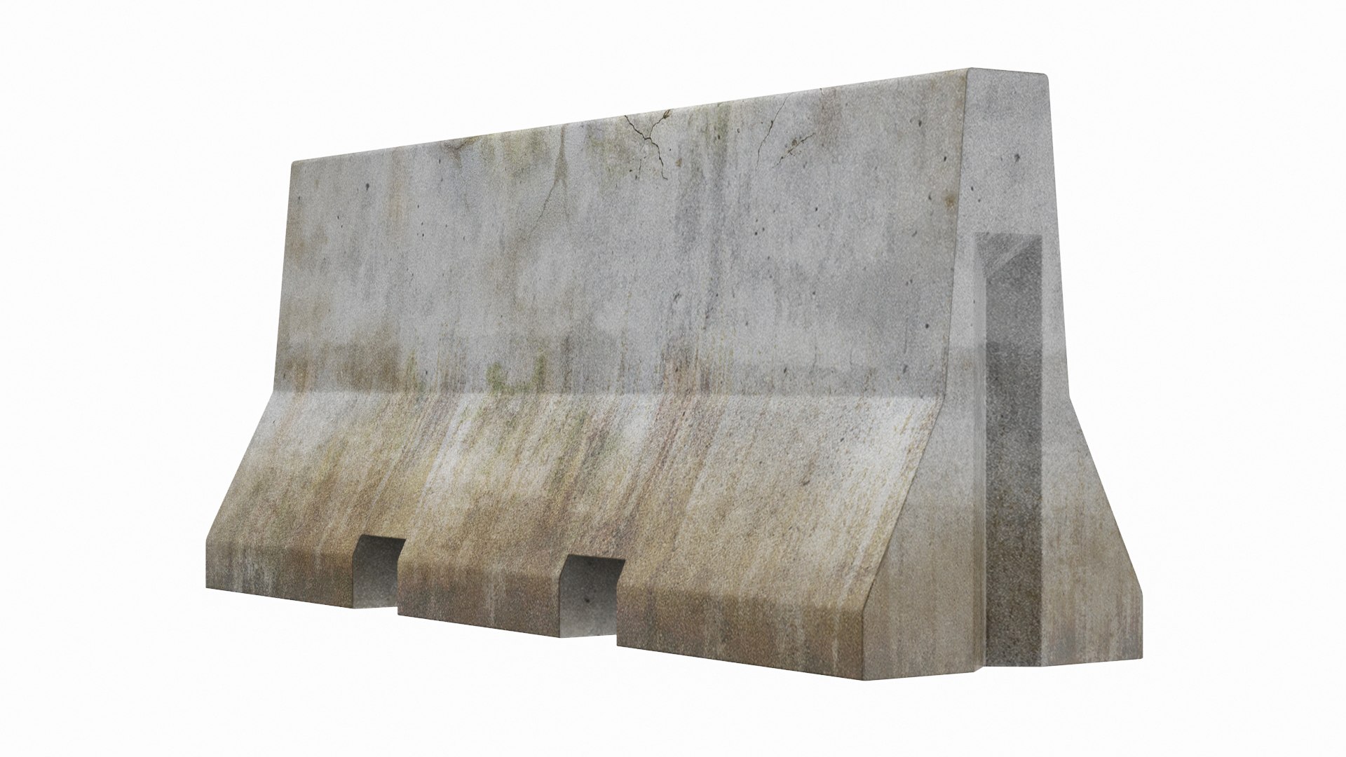 Concrete Traffic Barrier 03 3D Model - TurboSquid 2069956