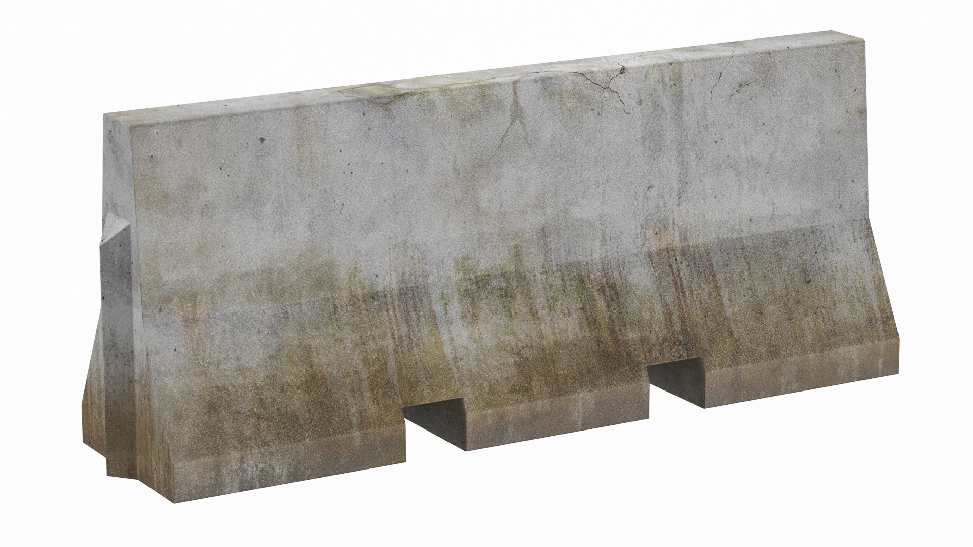 Concrete Traffic Barrier 03 3D Model - TurboSquid 2069956