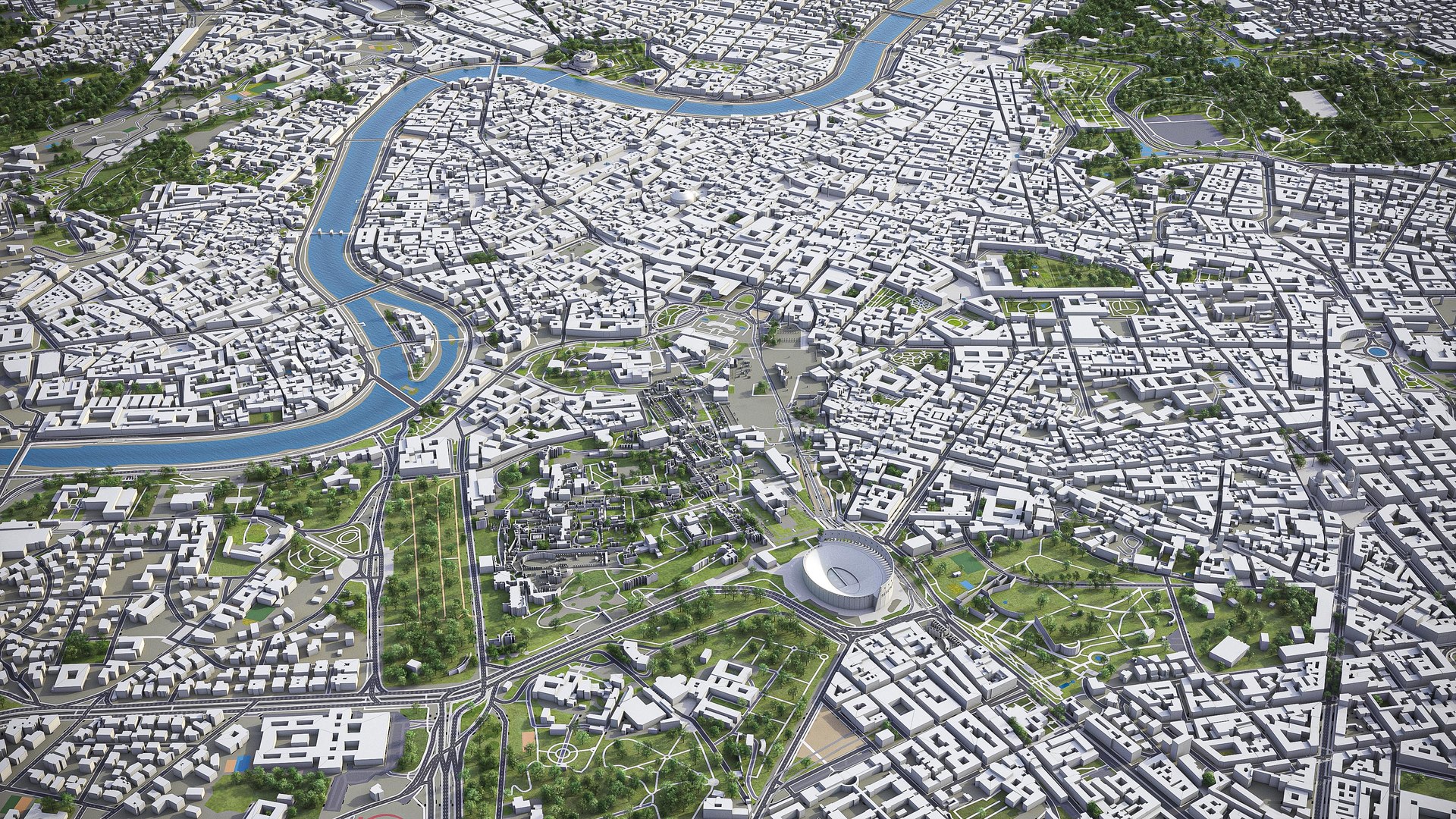 3D Rome Italy City Model - TurboSquid 1334504