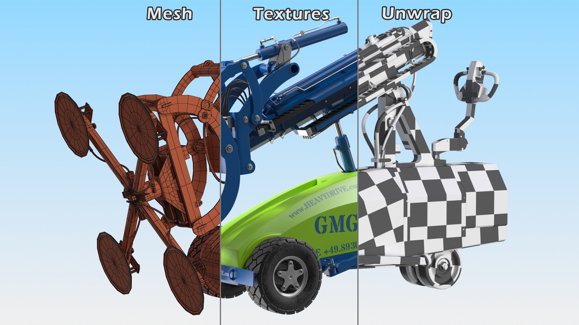 GMG 1000 Glass Handling Machine Rigged 3D model - TurboSquid 1828180