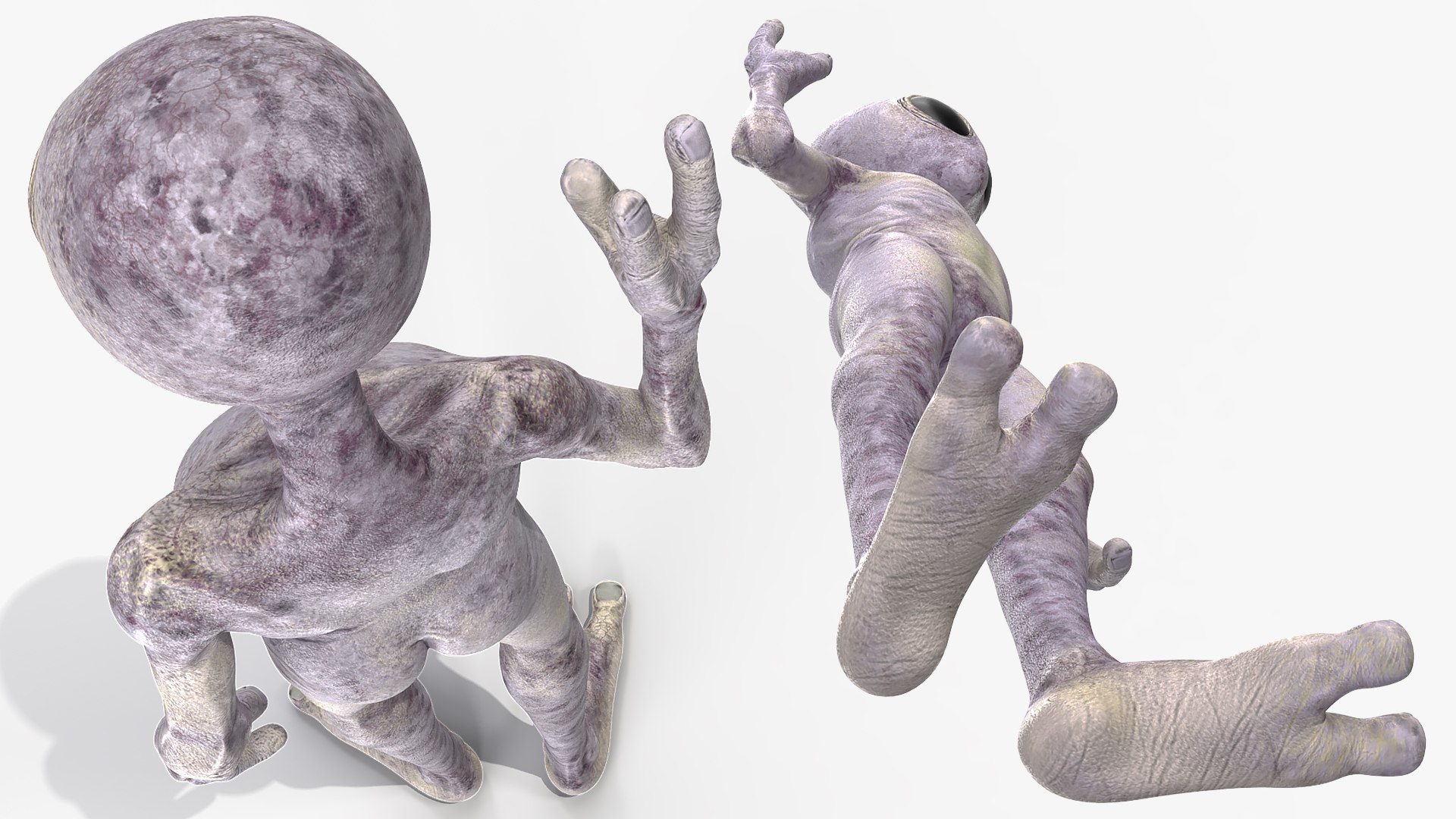3D Humanoid Alien Greeting Pose - TurboSquid 1627777