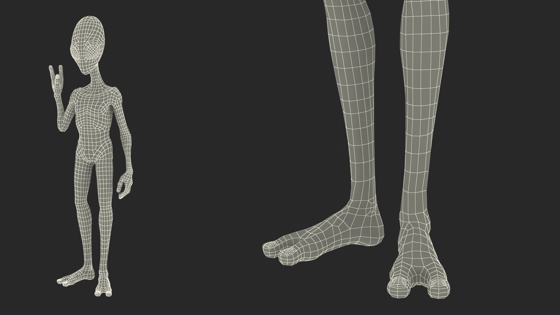 3D Humanoid Alien Greeting Pose - TurboSquid 1627777