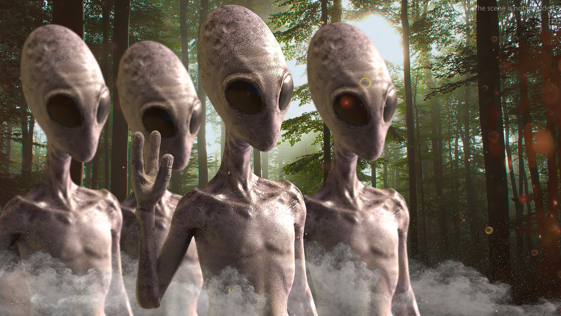 3D Humanoid Alien Greeting Pose - TurboSquid 1627777