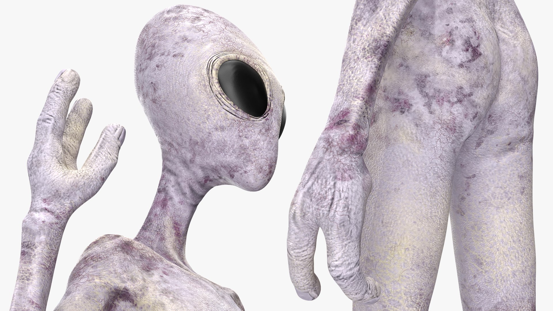 3D Humanoid Alien Greeting Pose - TurboSquid 1627777