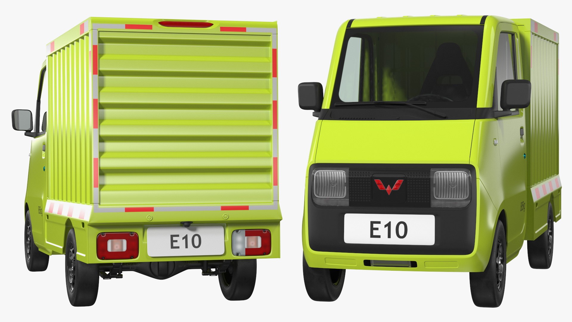 Wuling E10 Mini Truck Green Color Rigged for Cinema 4D model ...