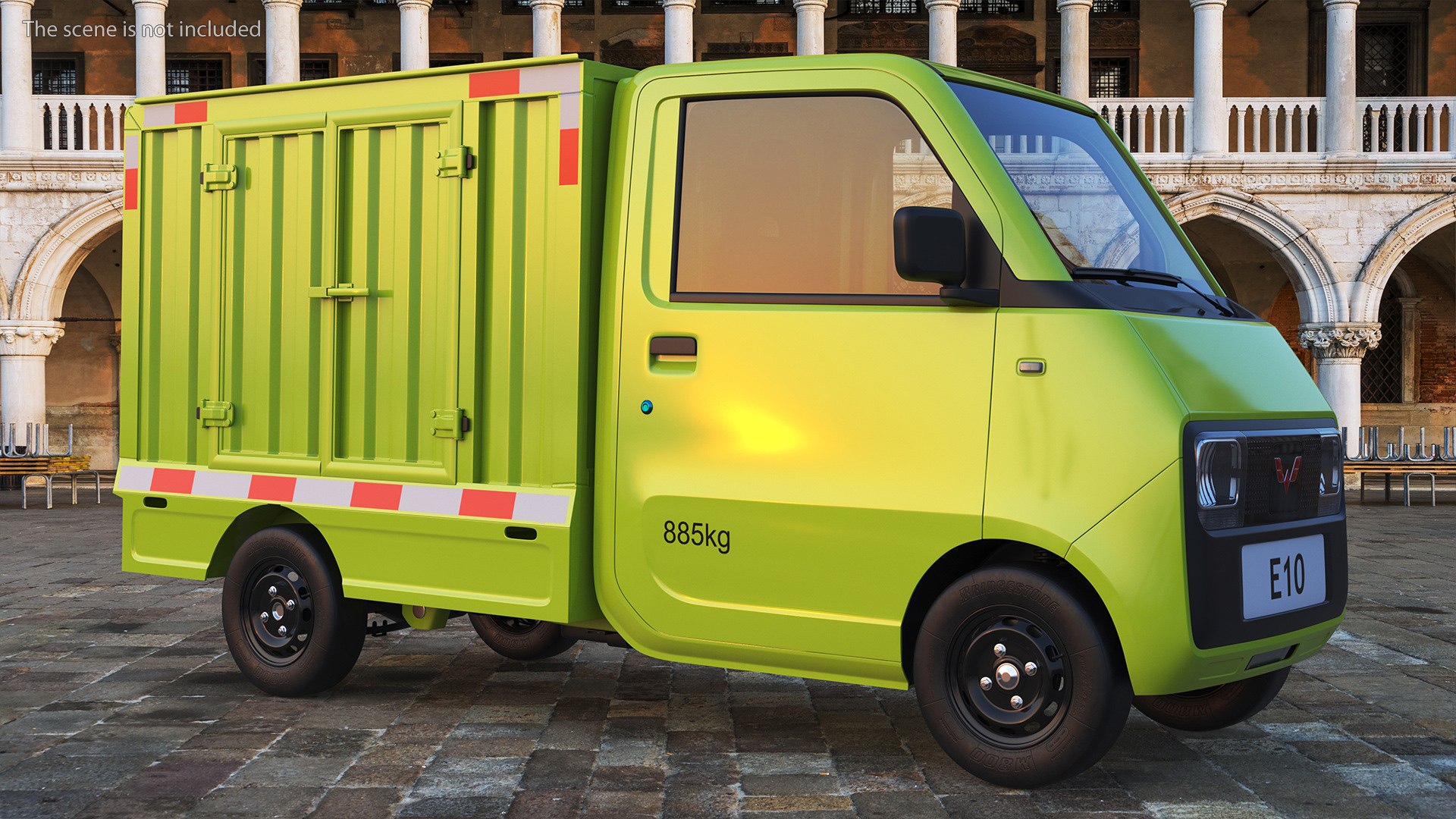 Wuling E10 Mini Truck Green Color Rigged for Cinema 4D model ...