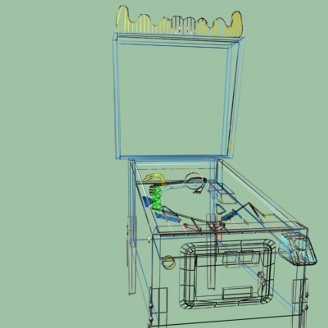 Arcade Pinball Machine Bullwinkle 3d Max