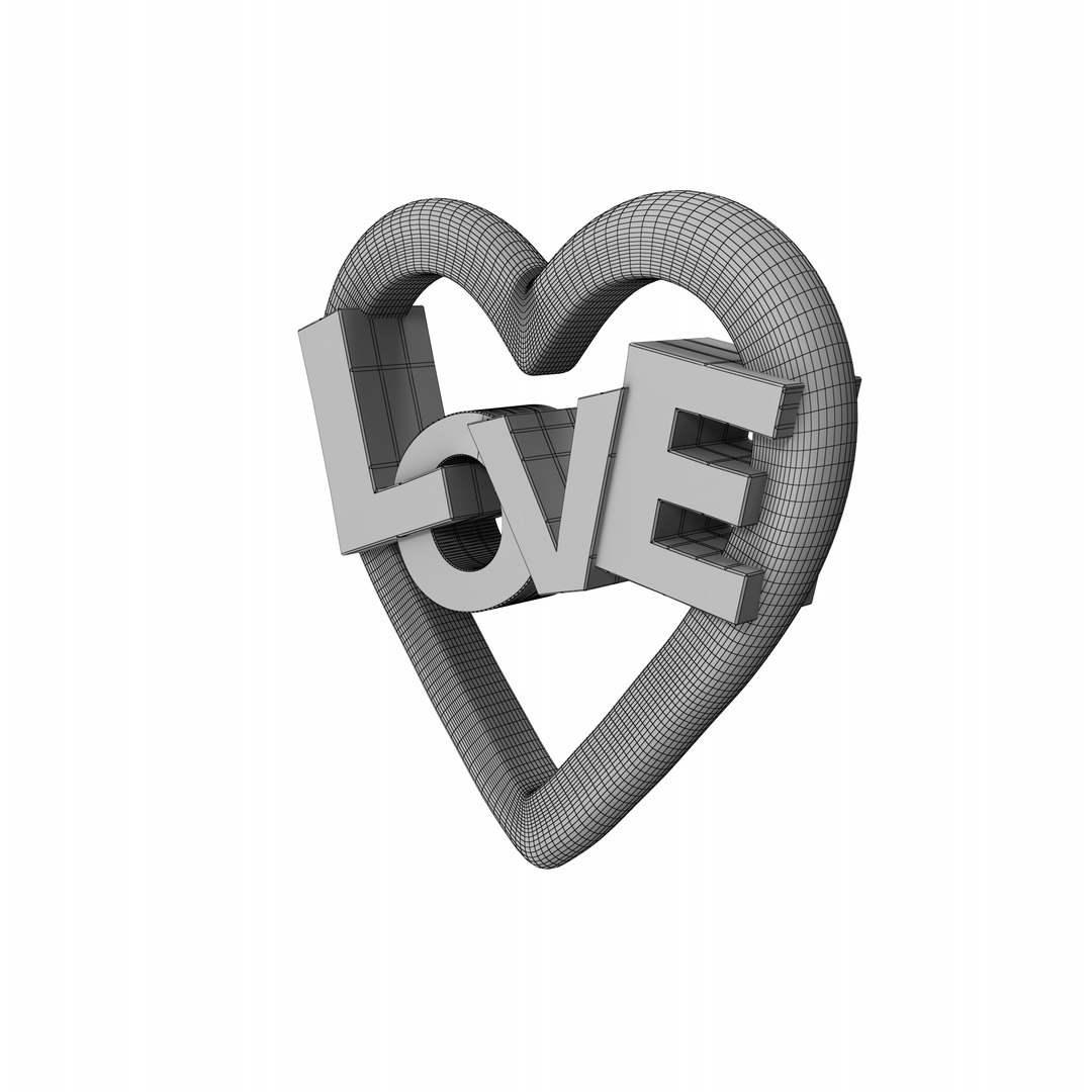Love Symbol 3D Model - TurboSquid 2317294