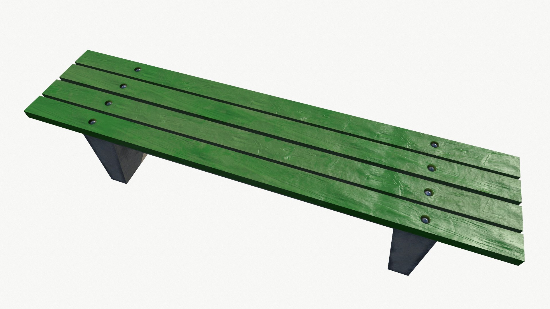 3d Low-poly Yard Bench Pbr