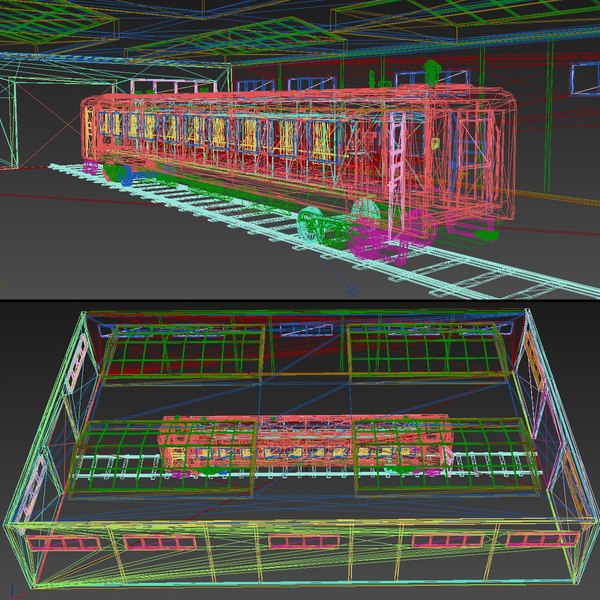 Passenger trains 3D model - TurboSquid 1624760