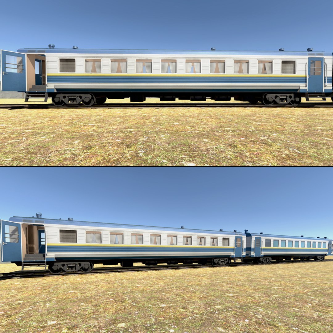 Passenger Trains 3D Model - TurboSquid 1624760