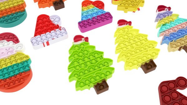 3D Christmas Pop It Fidget Toys Set model - TurboSquid 1811578