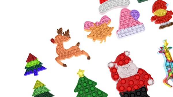 3D Christmas Pop It Fidget Toys Set model - TurboSquid 1811578