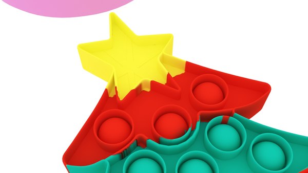 3D Christmas Pop It Fidget Toys Set model - TurboSquid 1811578