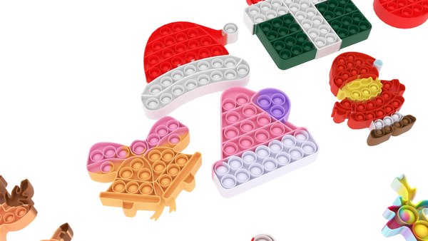 3D Christmas Pop It Fidget Toys Set model - TurboSquid 1811578