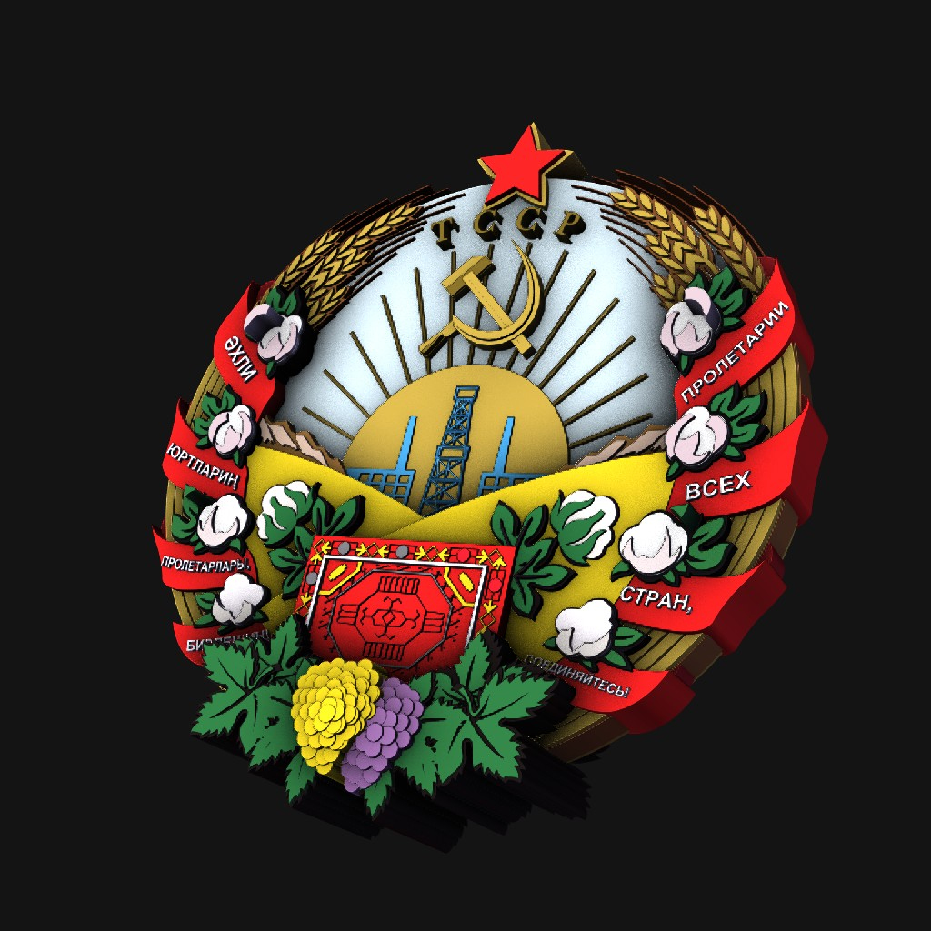 3d model emblems soviet union s