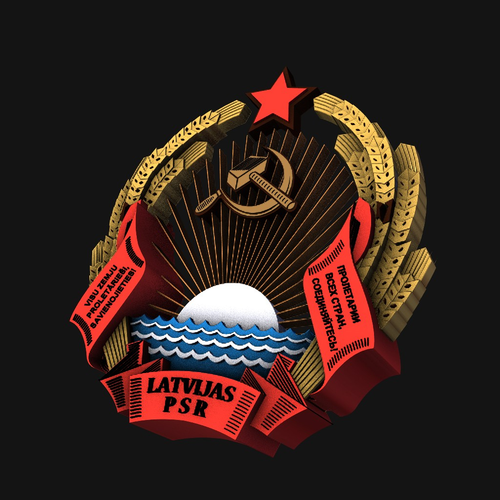 3d model emblems soviet union s