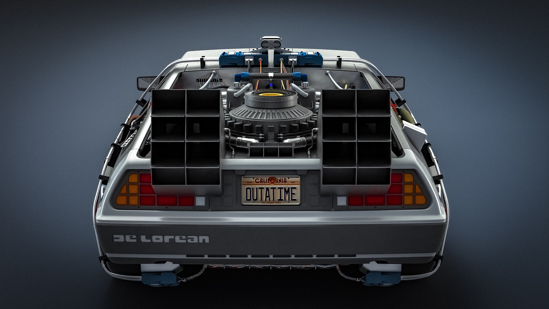 DeLorean Time Machine From Back To The Future I 3D Model - TurboSquid ...