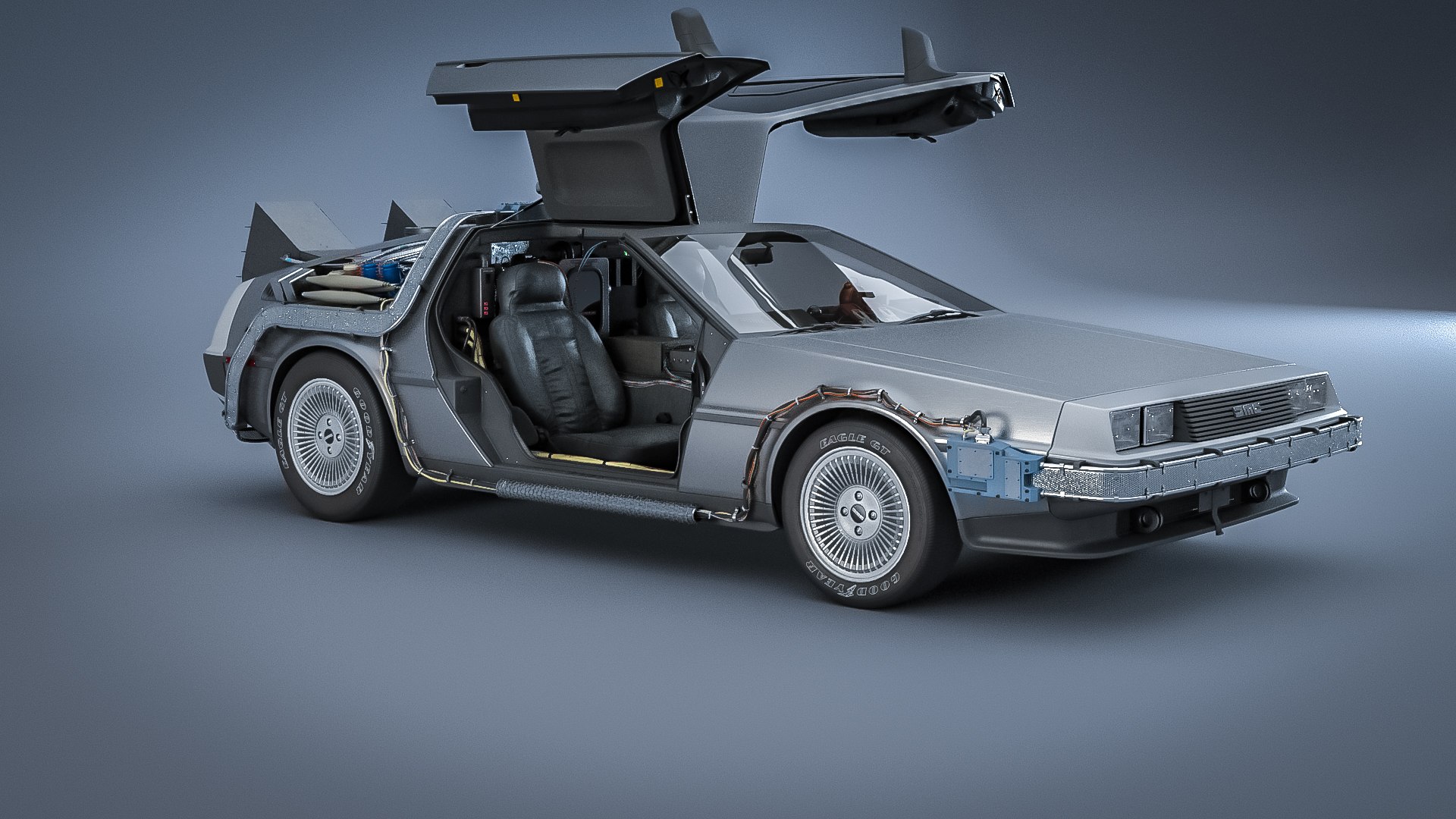 DeLorean Time Machine From Back To The Future I 3D Model - TurboSquid ...
