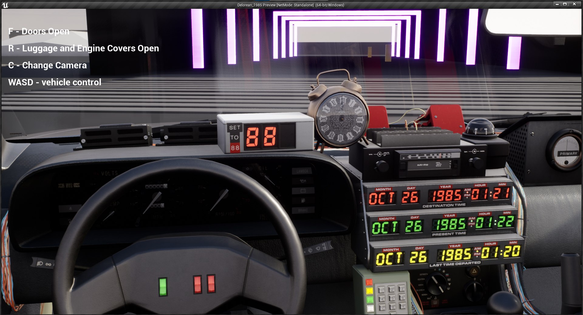 DeLorean Time Machine From Back To The Future I 3D Model - TurboSquid ...