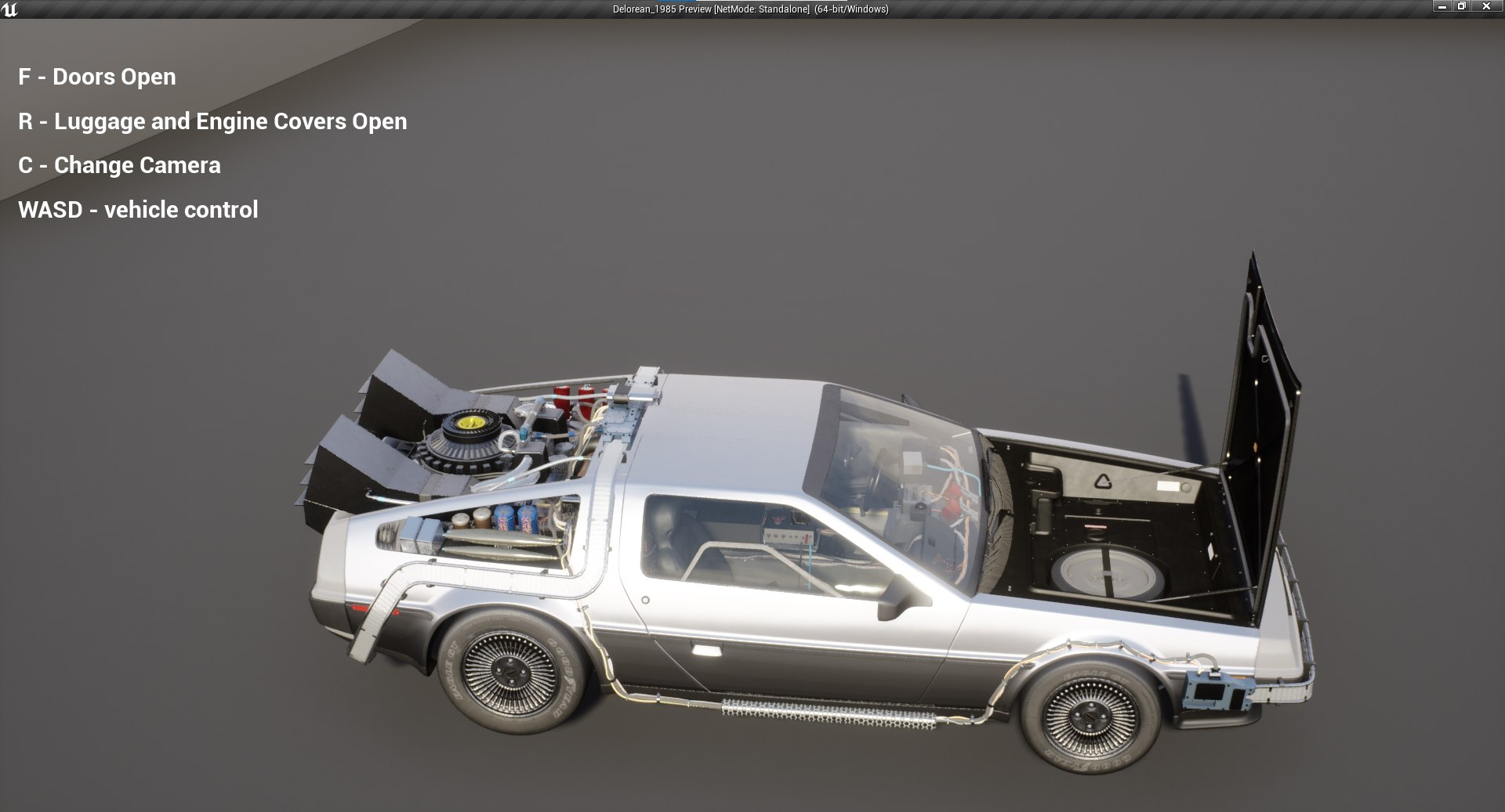 DeLorean Time Machine from Back to The Future I 3D model - TurboSquid ...