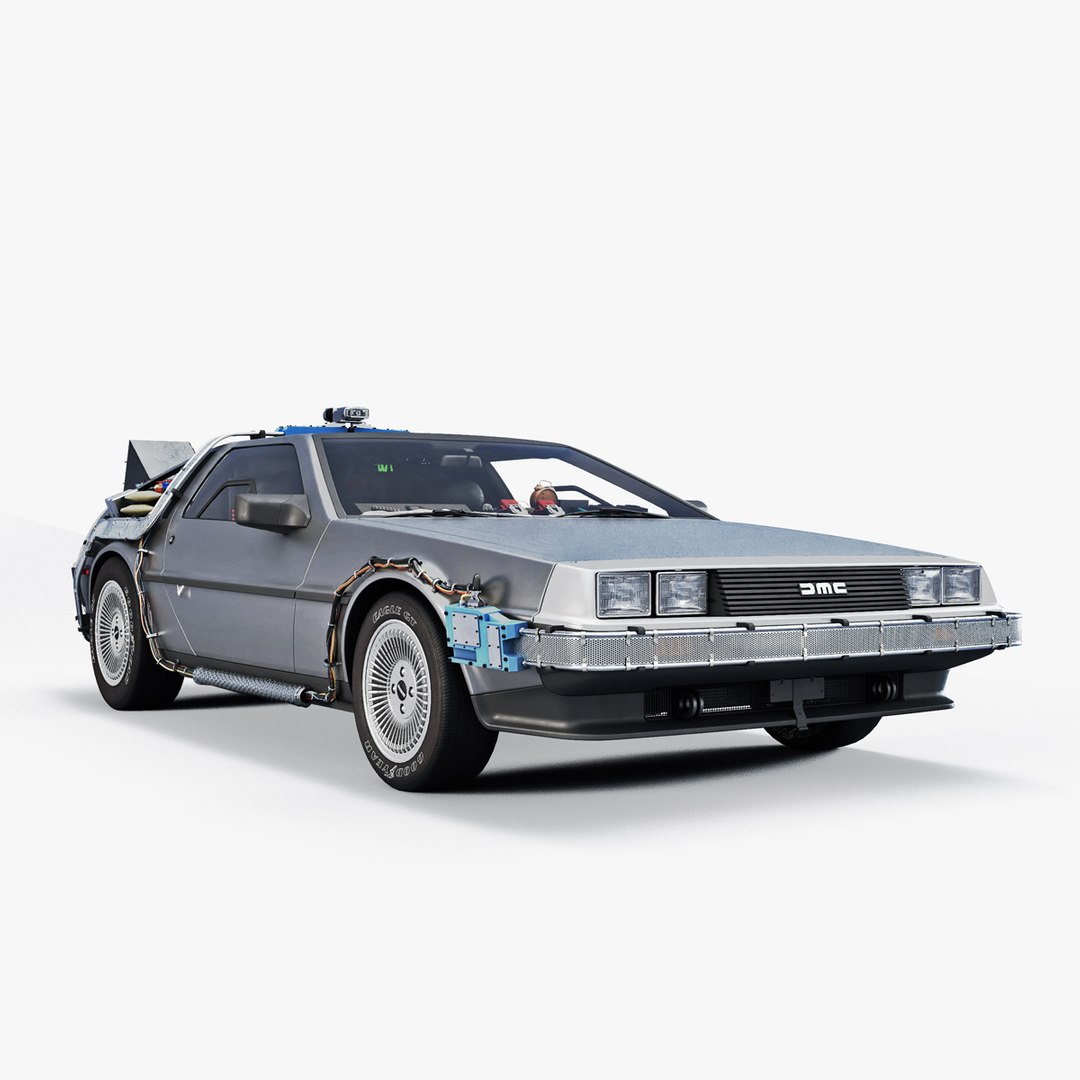 DeLorean Time Machine from Back to The Future I 3D model - TurboSquid ...