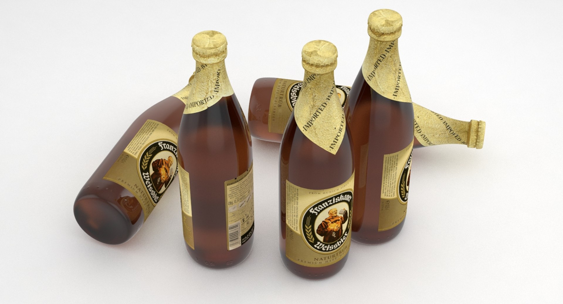 3d Beer Bottle Model