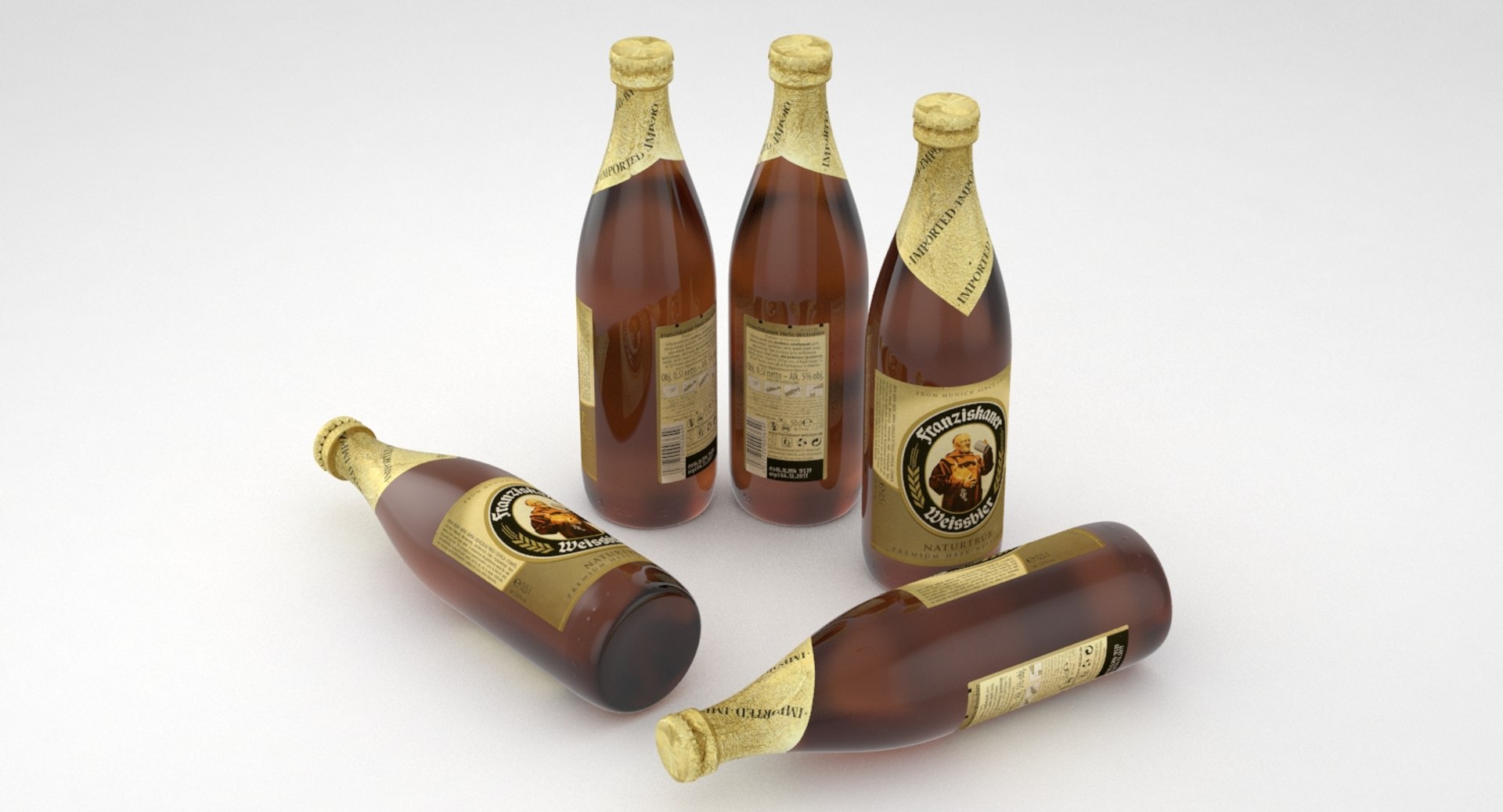 3d Beer Bottle Model