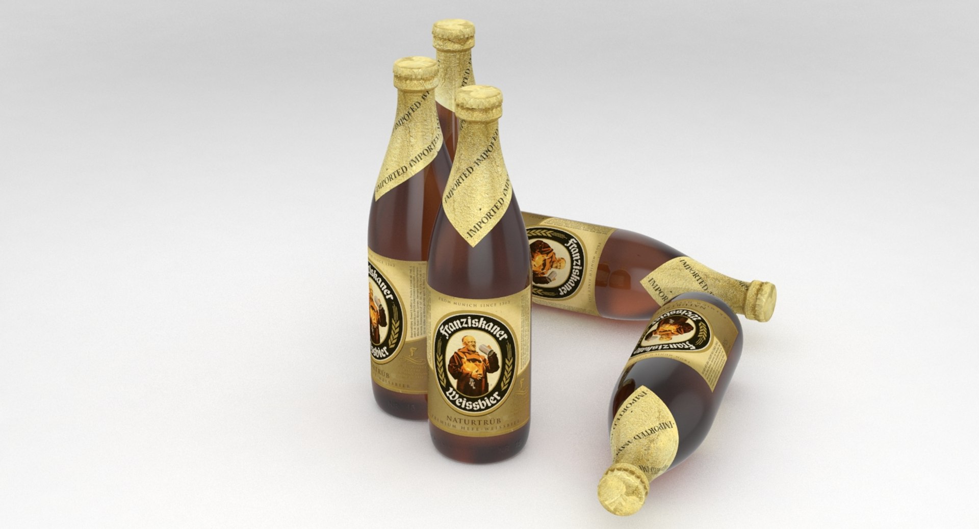 3d Beer Bottle Model