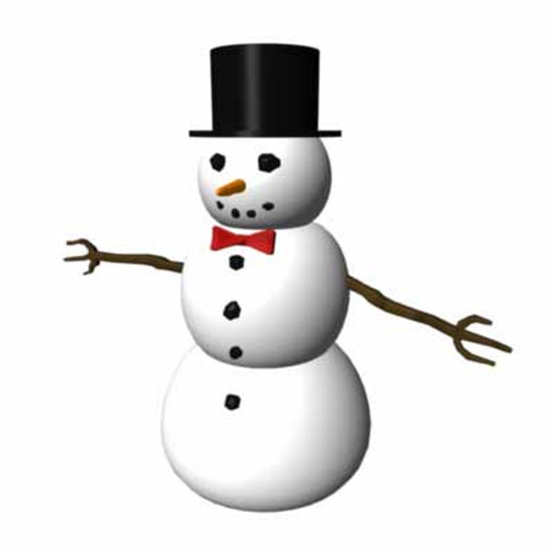 Snow Man 3d Model
