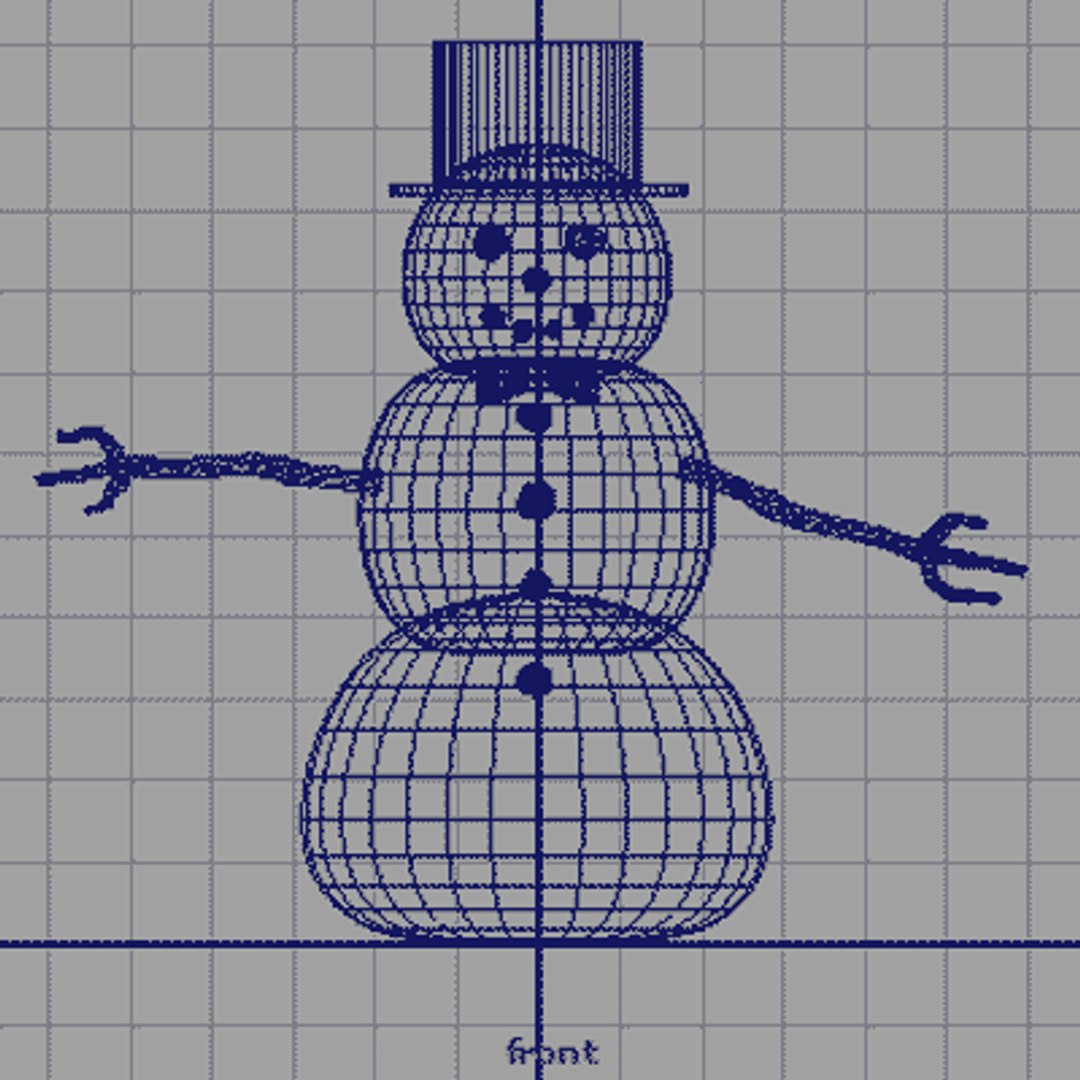 Snow Man 3d Model